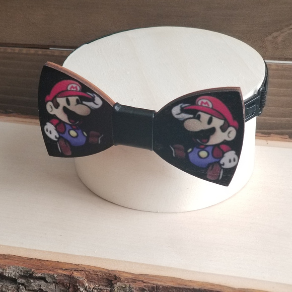 thewoodenbowtie.com | Accessories | Mens Kids Wood Super Mario Bow Tie ...